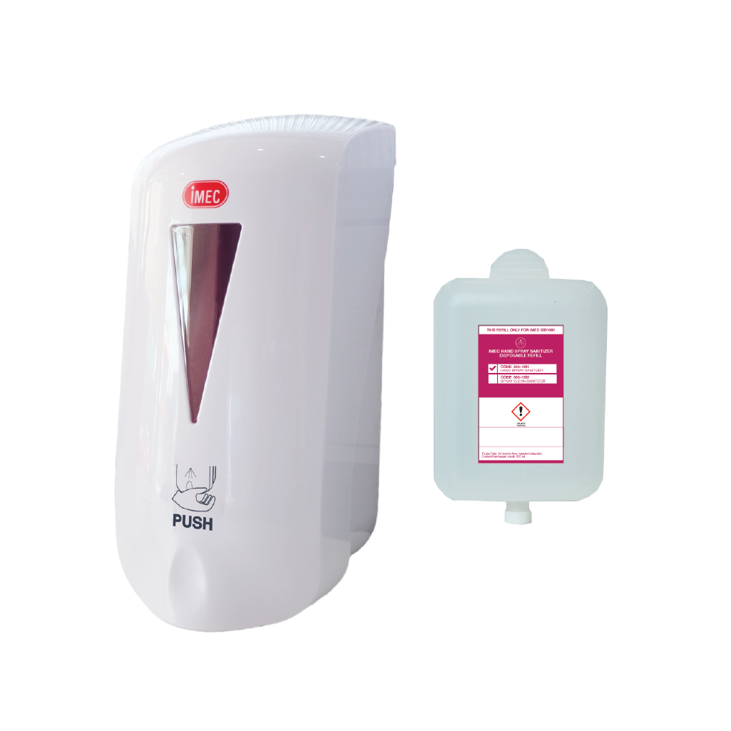 IMEC ISD1000 -Manual Spray Sanitizer Dispenser Disposable System | iMEC HQ