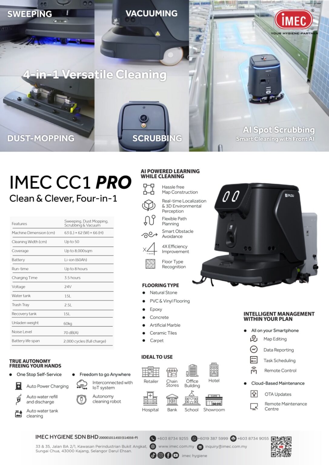 IMEC PUDU CC1 Pro: AI-Powered Autonomous Cleaning Robot for Efficient ...